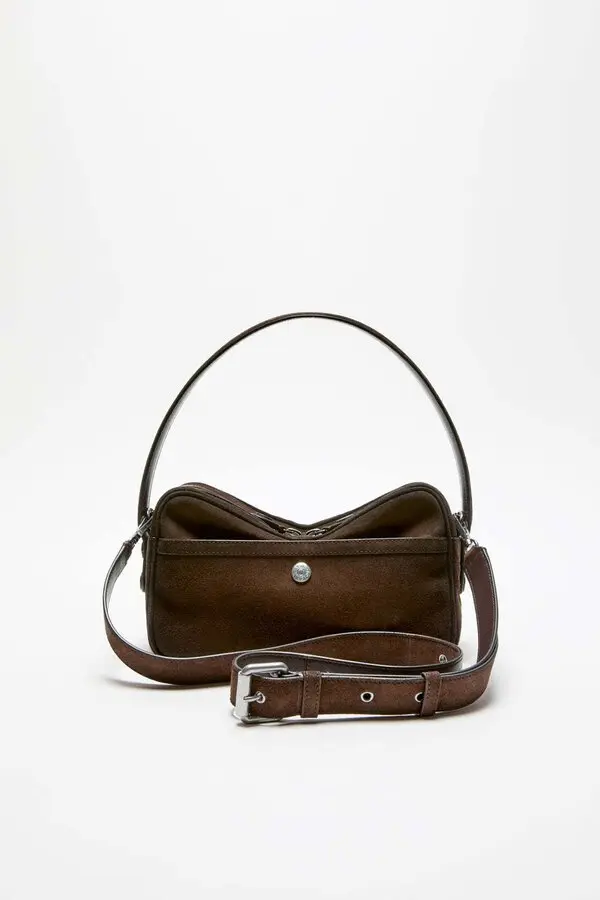 Acne Studios Camero Party Suede Shoulder Bag