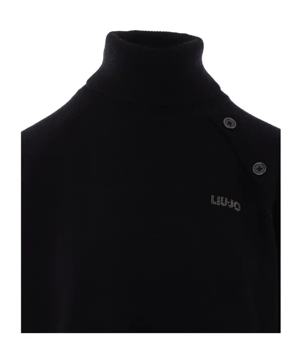 Liu Jo Turtleneck Sweater With Button Accents