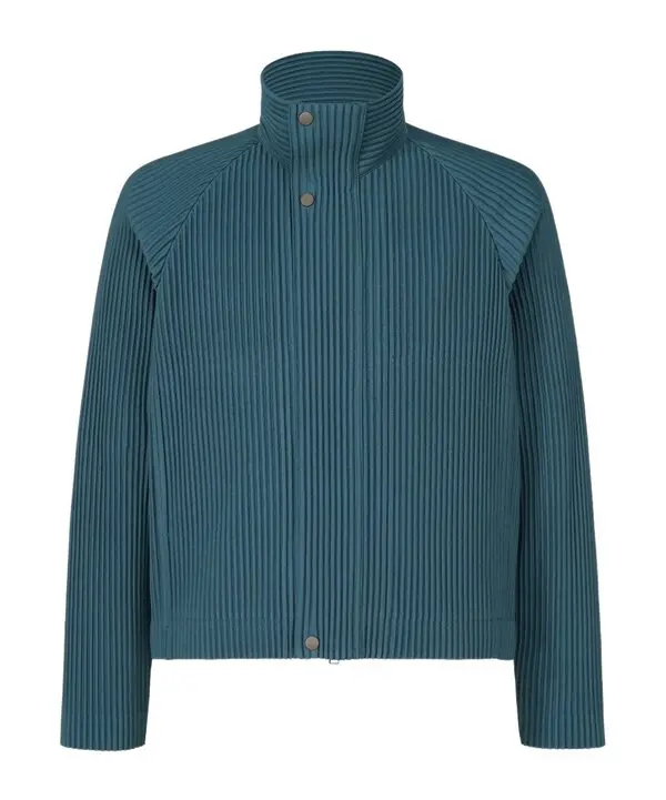 Issey Miyake Tailored Pleats Jacket - Shadow Blue