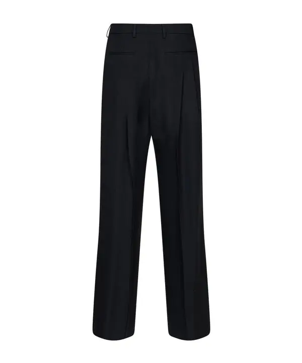 Dries Van Noten Straight-leg Wool Trousers With Double Pleat