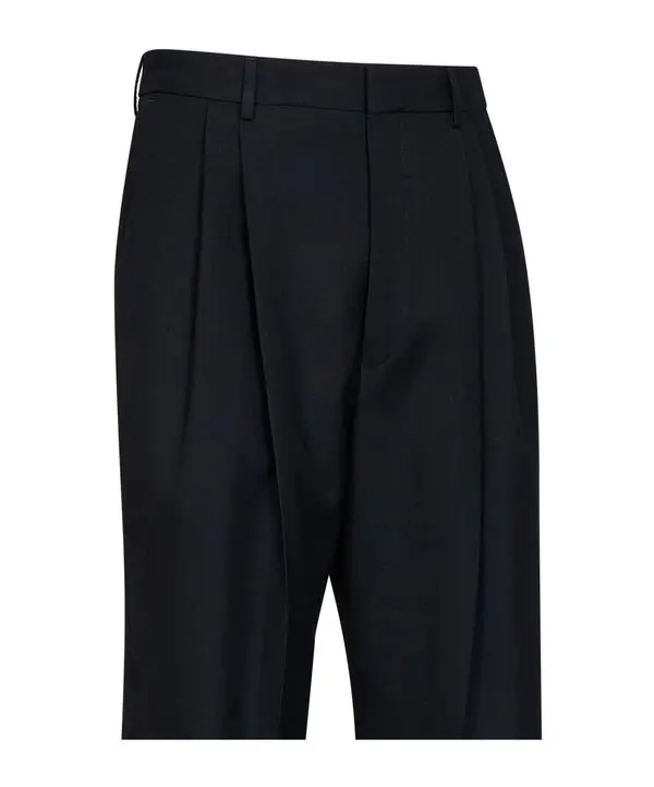Dries Van Noten Straight-leg Wool Trousers With Double Pleat