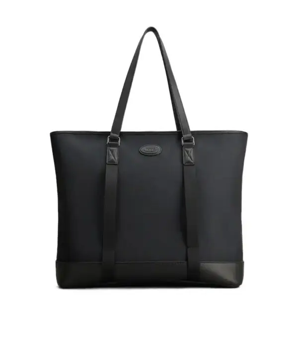 TOD'S Zip-top Laptop Tote Bag - Black