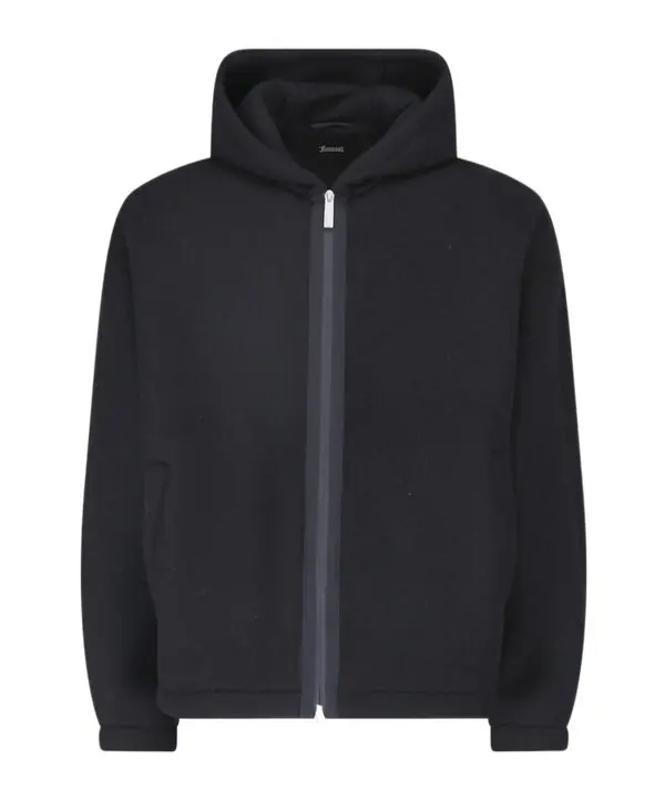 Herno Zip-up Hooded Jacket - Black