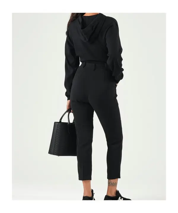 Elisabetta Franchi Embroidered Hooded Jumpsuit