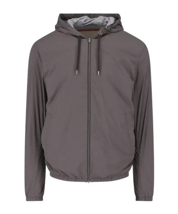 Herno Zip-up Hooded Casual Jacket - Grey