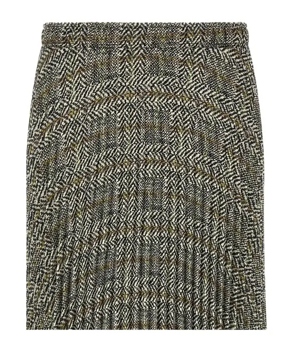 Ermanno Scervino Pleated Lace-trim Midi Skirt