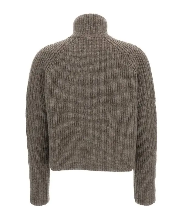 LISA YANG High Collar Zip-up Cardigan