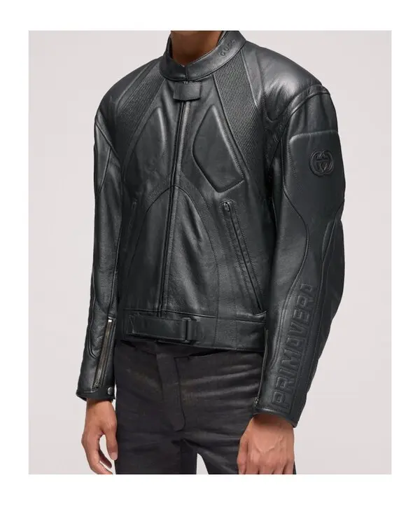 Gucci Grainy Laminated Leather Jacket - Black
