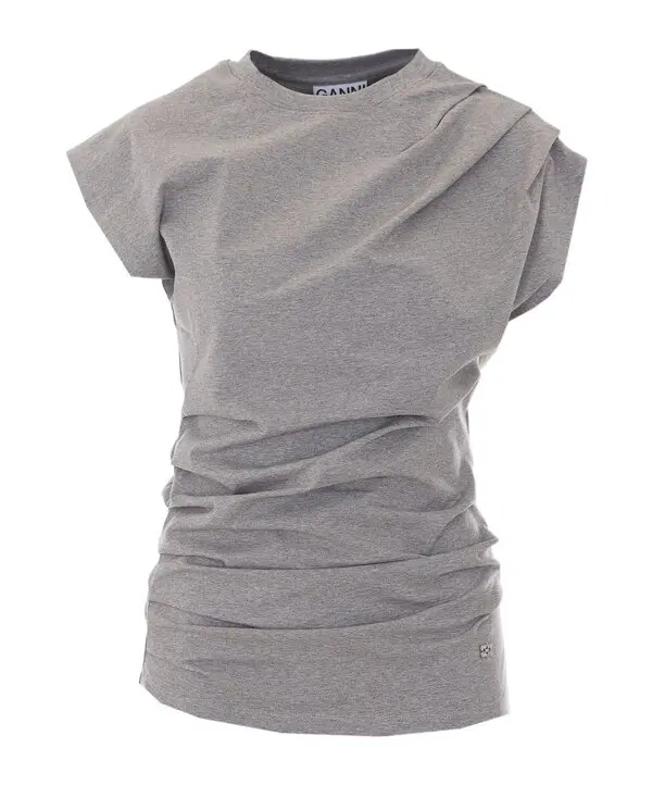 GANNI Draped Jersey Top - Paloma
