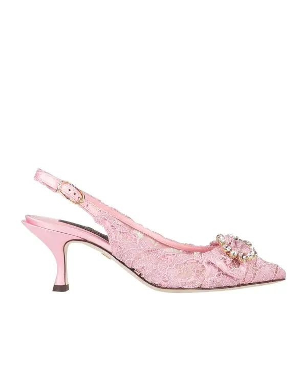 Dolce & Gabbana Slingback Pumps With Crystal Embellishments