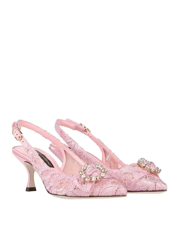 Dolce & Gabbana Slingback Pumps With Crystal Embellishments