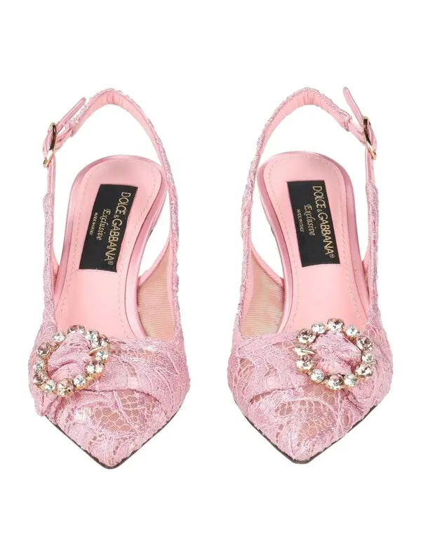 Dolce & Gabbana Slingback Pumps With Crystal Embellishments