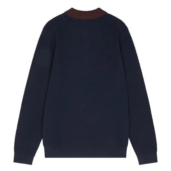 Paul Smith Navy Knit Polo Top