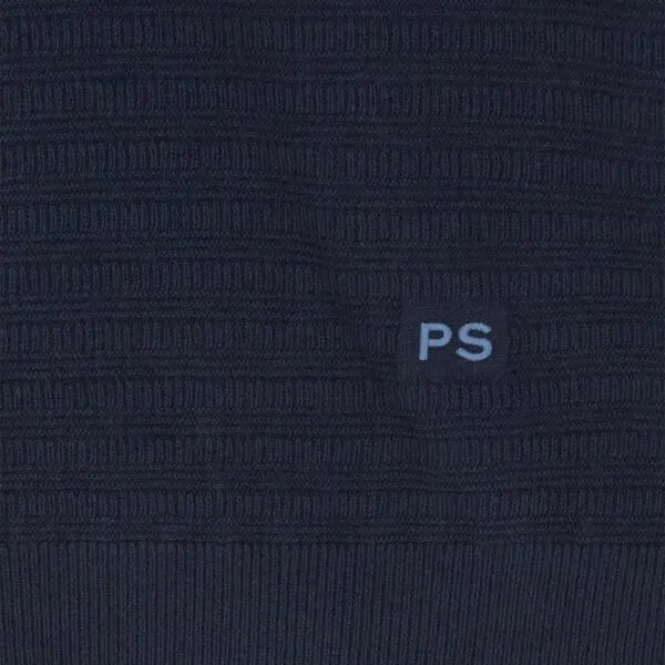 Paul Smith Navy Knit Polo Top