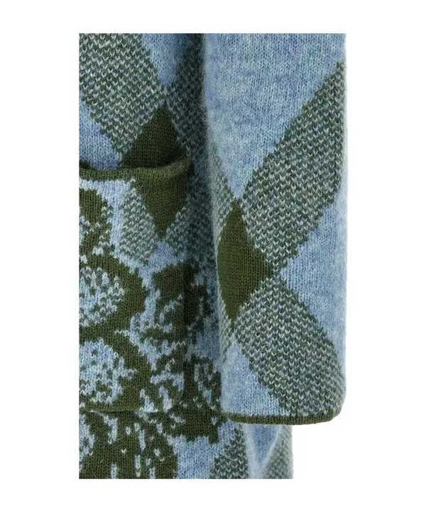 Dries Van Noten Long-sleeved Geometric Print Coat
