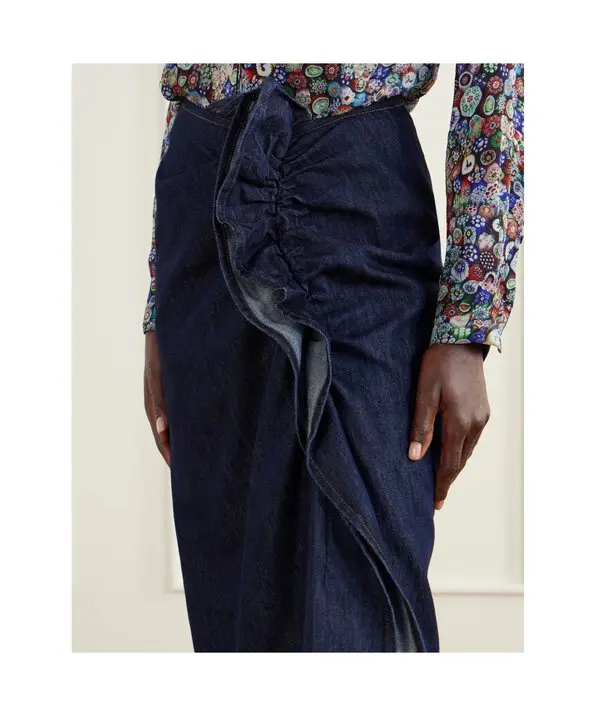 Dries Van Noten Denim Pencil Skirt