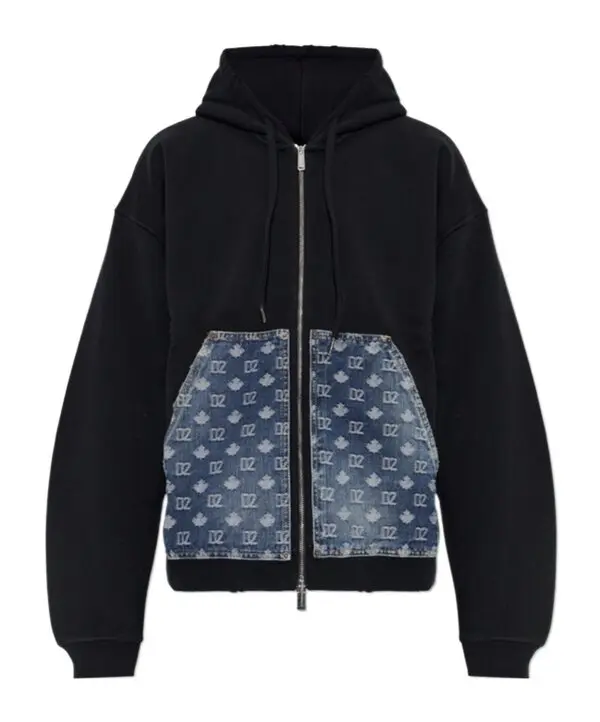 Dsquared2 Monogrammed Zipped Hoodie
