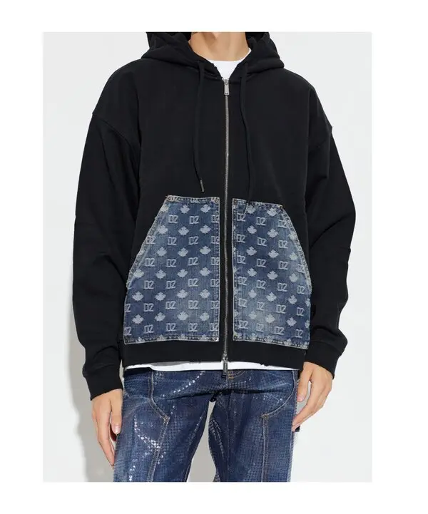 Dsquared2 Monogrammed Zipped Hoodie