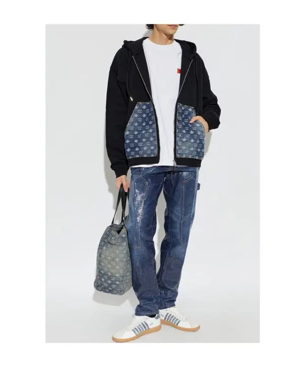 Dsquared2 Monogrammed Zipped Hoodie