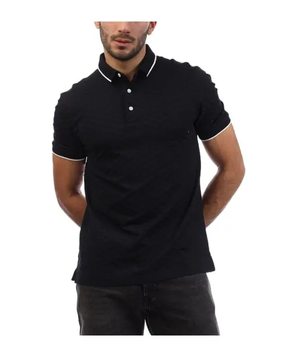 Emporio Armani Shortsleeve Polo Shirt - Black