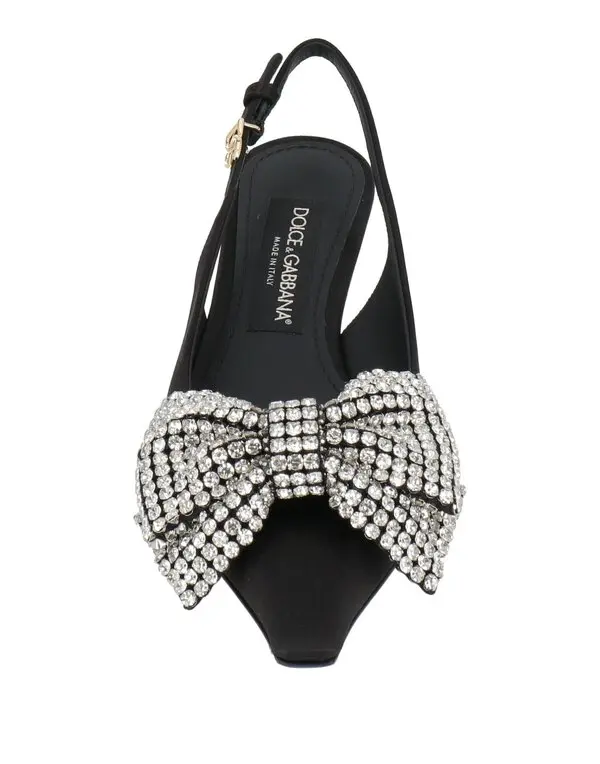 Dolce & Gabbana Embellished Bow Slingback Pumps