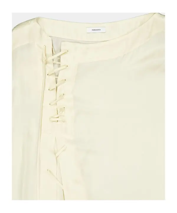 FERRAGAMO Lace-up Detail Top