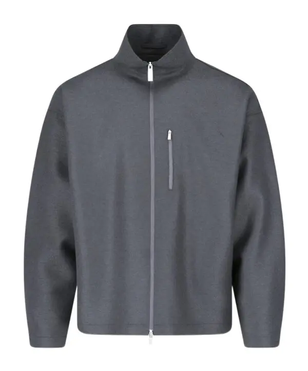 Herno Zip-up Hooded Casual Jacket - Grey