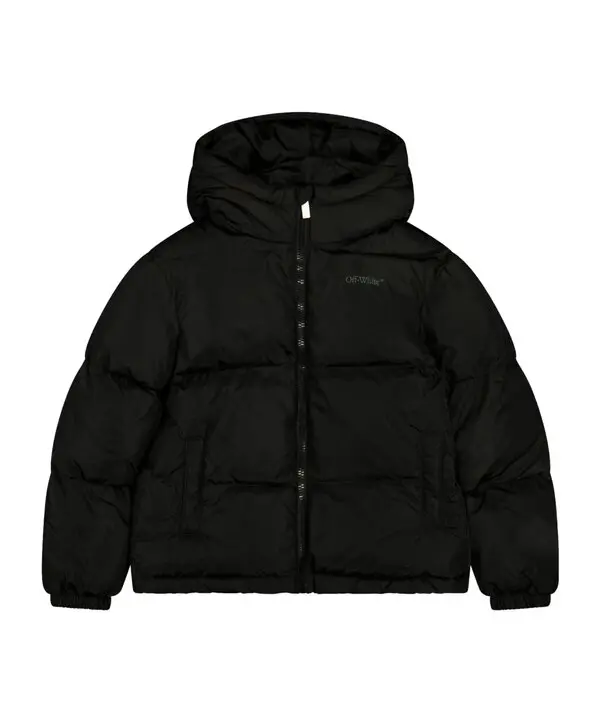 Off-White Hooded Puffer Jacket - Black