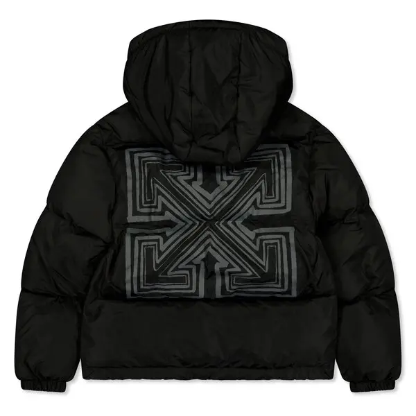 Off-White Hooded Puffer Jacket With Logo