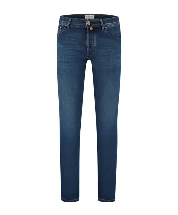 Jacob Cohen Logo Patch Slim-fit Jeans - Blue