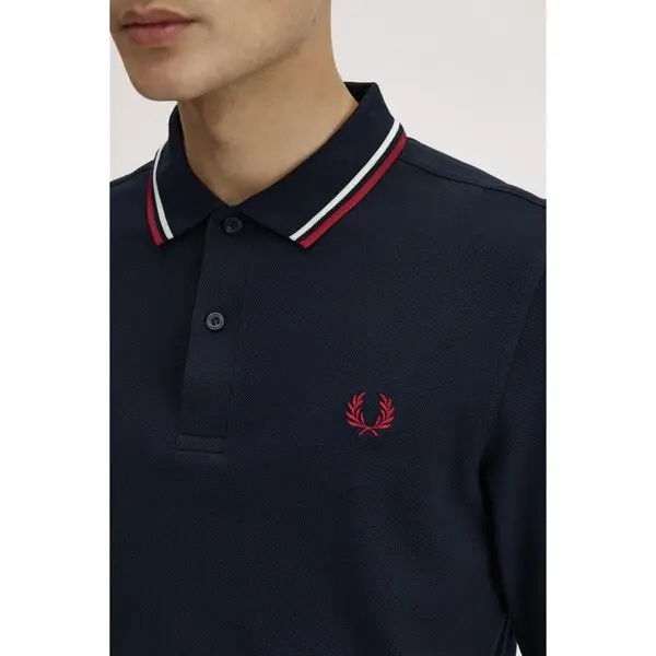 Fred Perry Longsleeve Collared Polo Shirt