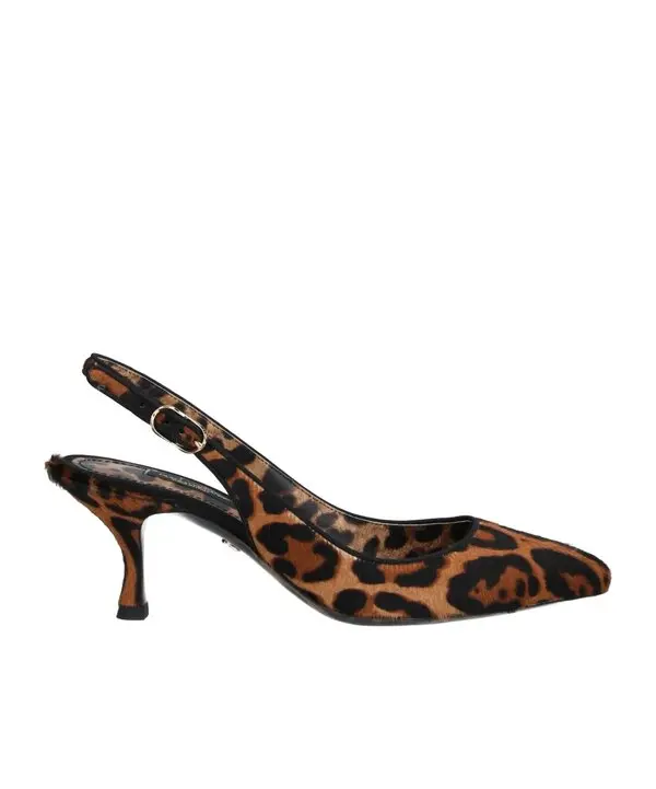 Dolce & Gabbana Leopard Print Slingback Pumps