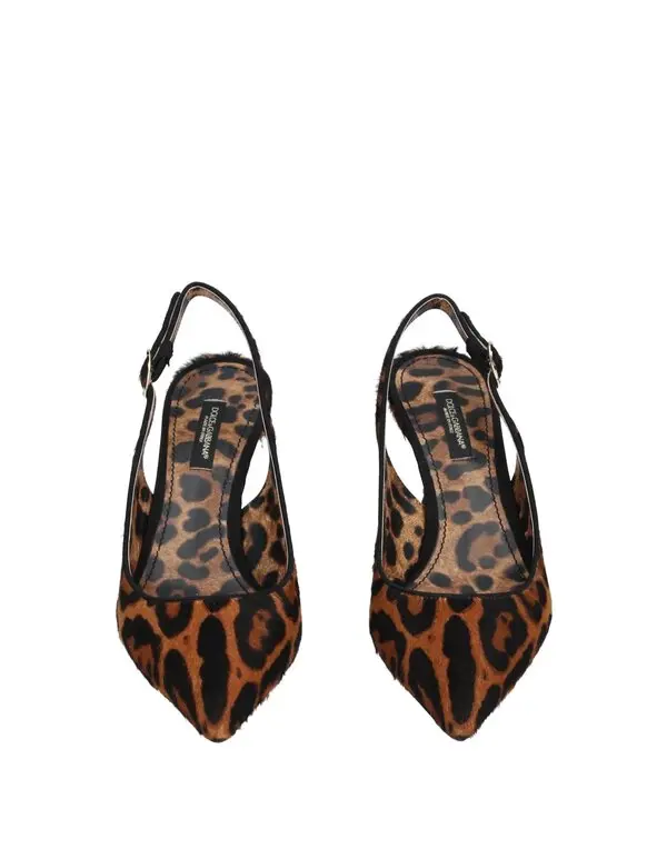 Dolce & Gabbana Leopard Print Slingback Pumps