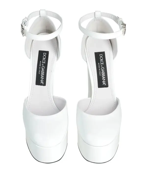 Dolce & Gabbana Patent Leather Buckle-fastening Pumps With Block Heel