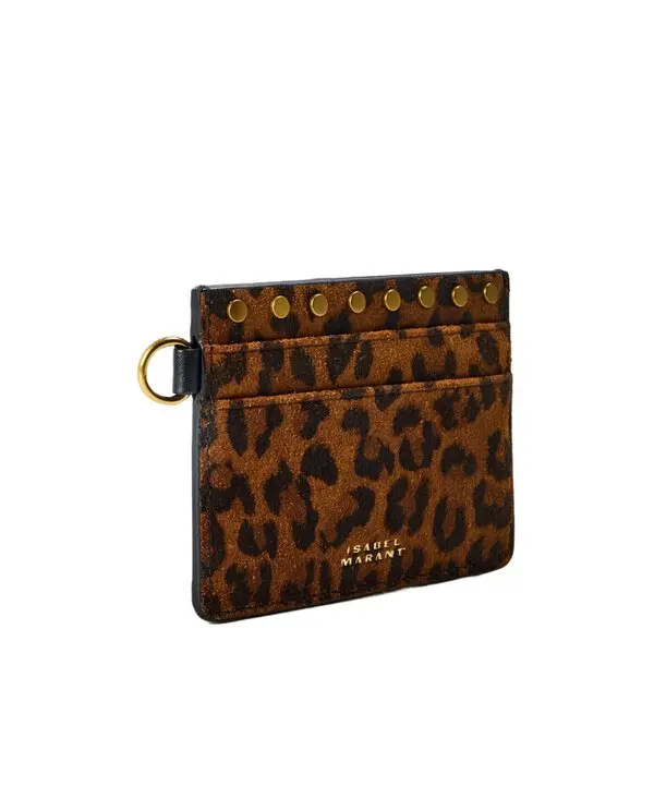Isabel Marant Étoile Leopardprint Suede Card Holder