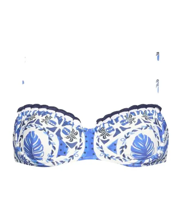 Farm Rio Colorblock Bikini Top - Blue