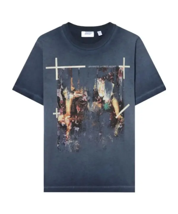 Off-White Narciso Graphic-print T-shirt - Cloud Blu Graphite