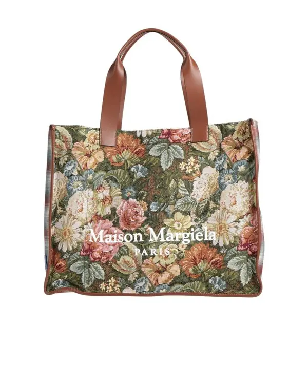 MAISON MARGIELA Large Floral Tote Bag - Green