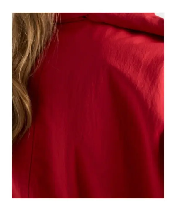 Prada Technical Fabric Parka With Shearling Trim