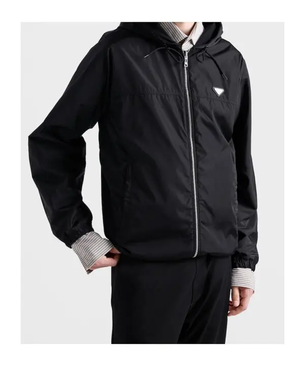 Prada Technical Fleece Hoodie Jacket