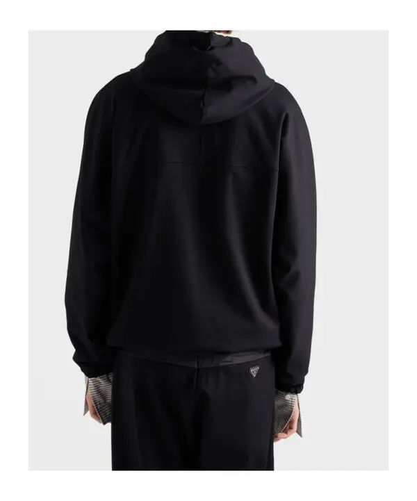 Prada Technical Fleece Hoodie Jacket