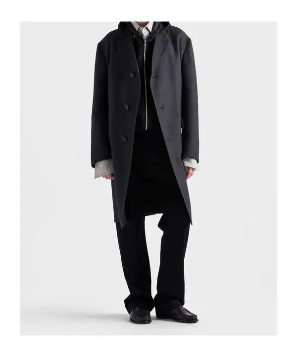 Prada Technical Fleece Hoodie Jacket