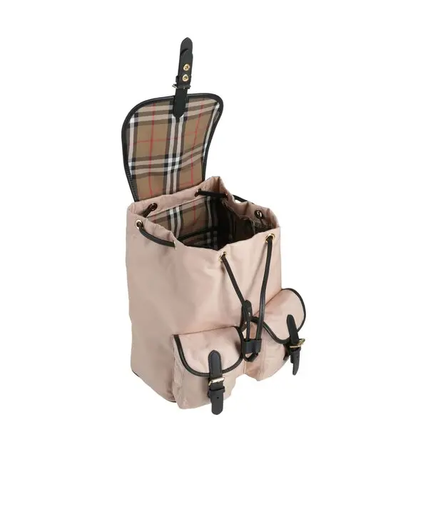 Burberry Leather Trimmed Backpack