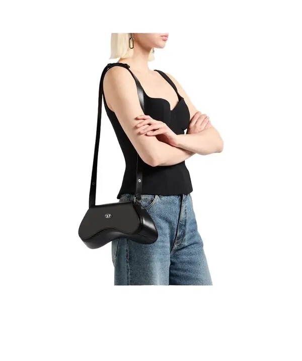 DIESEL® Medium-sized Leather Saddle Bag