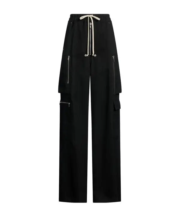 Rick Owens Solid Color Cargo Pants - Black