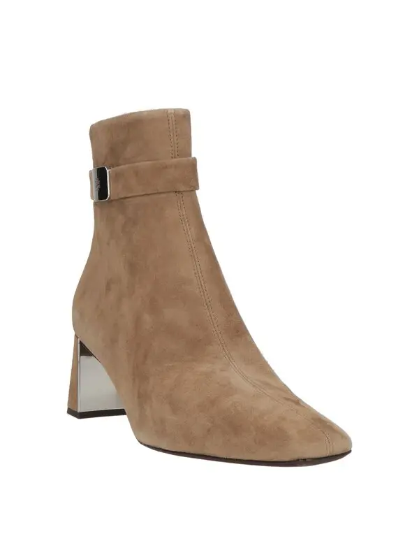 Tory Burch Suede Ankle Boots With Block Heel And Strap Detailing