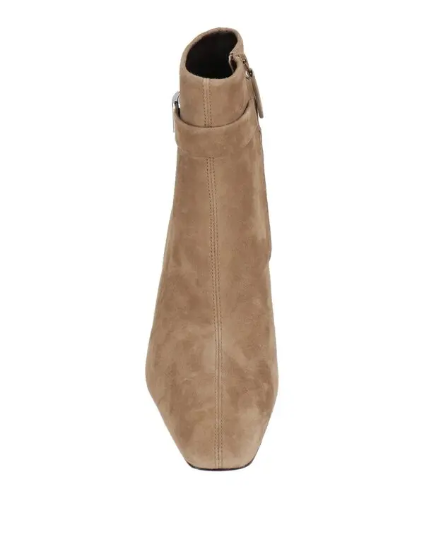 Tory Burch Suede Ankle Boots With Block Heel And Strap Detailing
