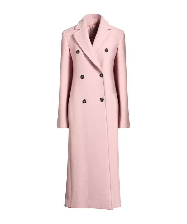 Sportmax Double-breasted Wool Coat - Pink