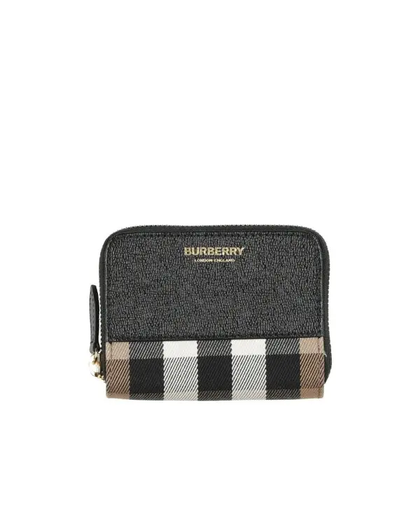 Burberry Plaid Wallet - Black