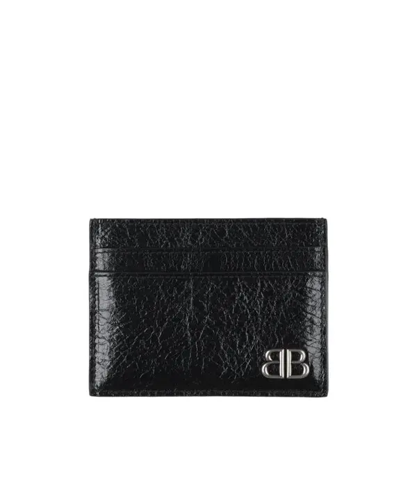 Balenciaga Solid Color Cardholders - Black
